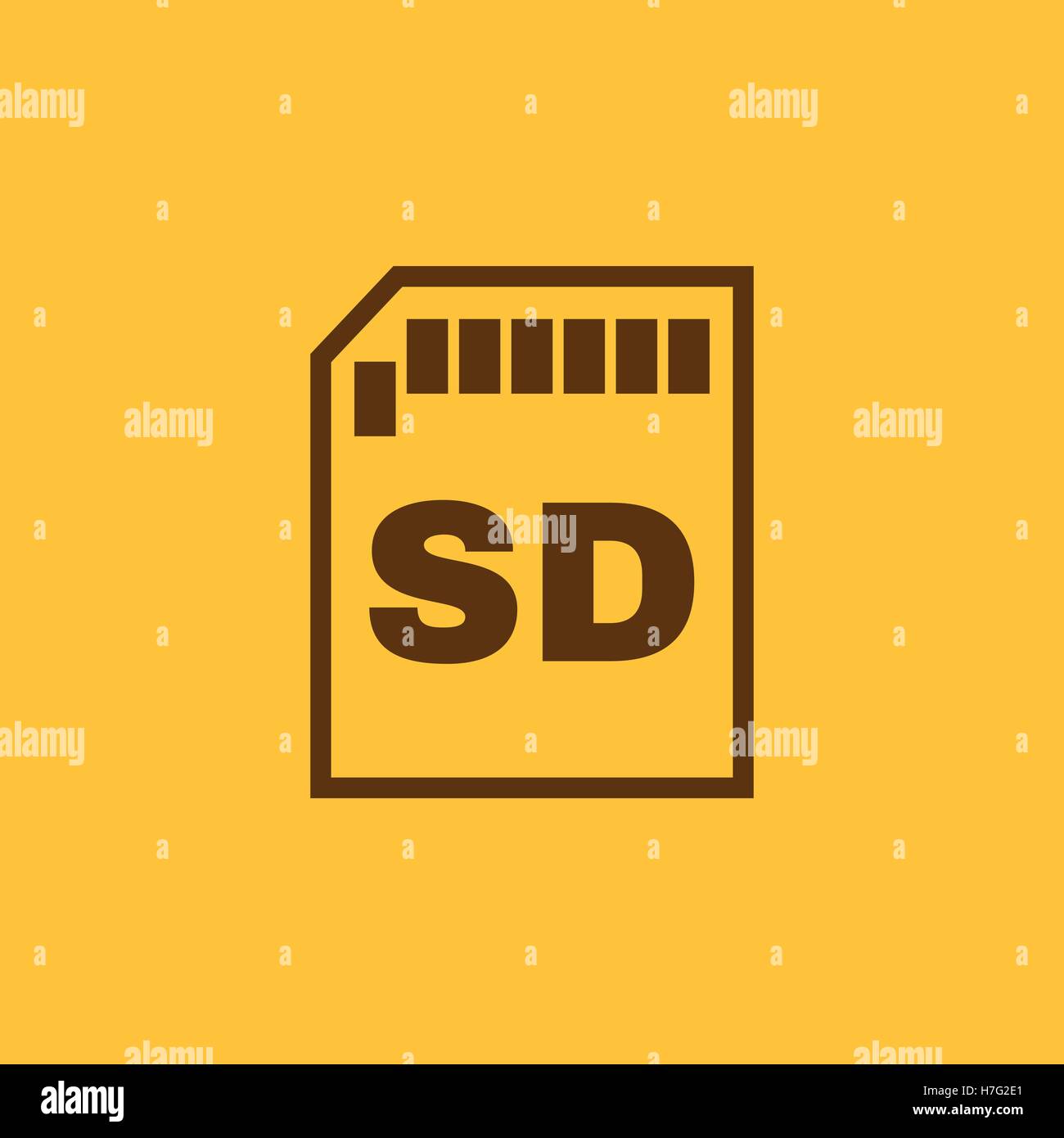 The sd card icon. Transfer and connection, data, sd card symbol. UI ...