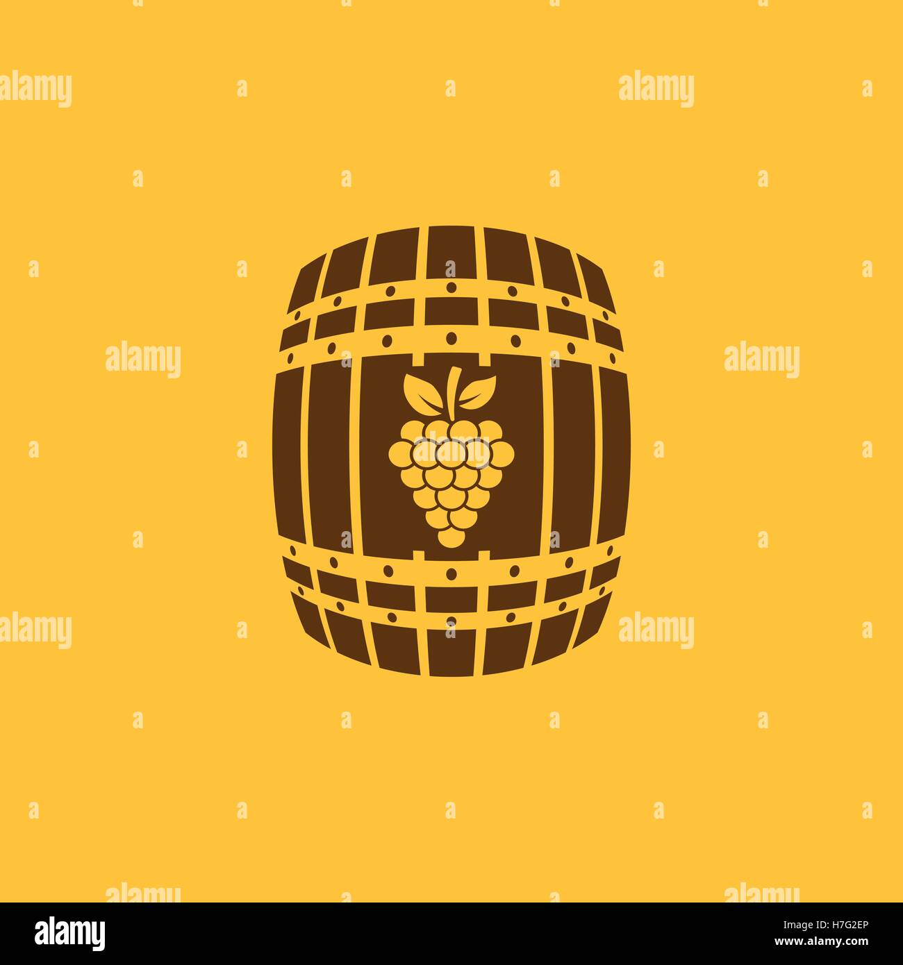 The wine icon. Cask and keg, alcohol, wine symbol. UI. Web. Logo. Sign ...