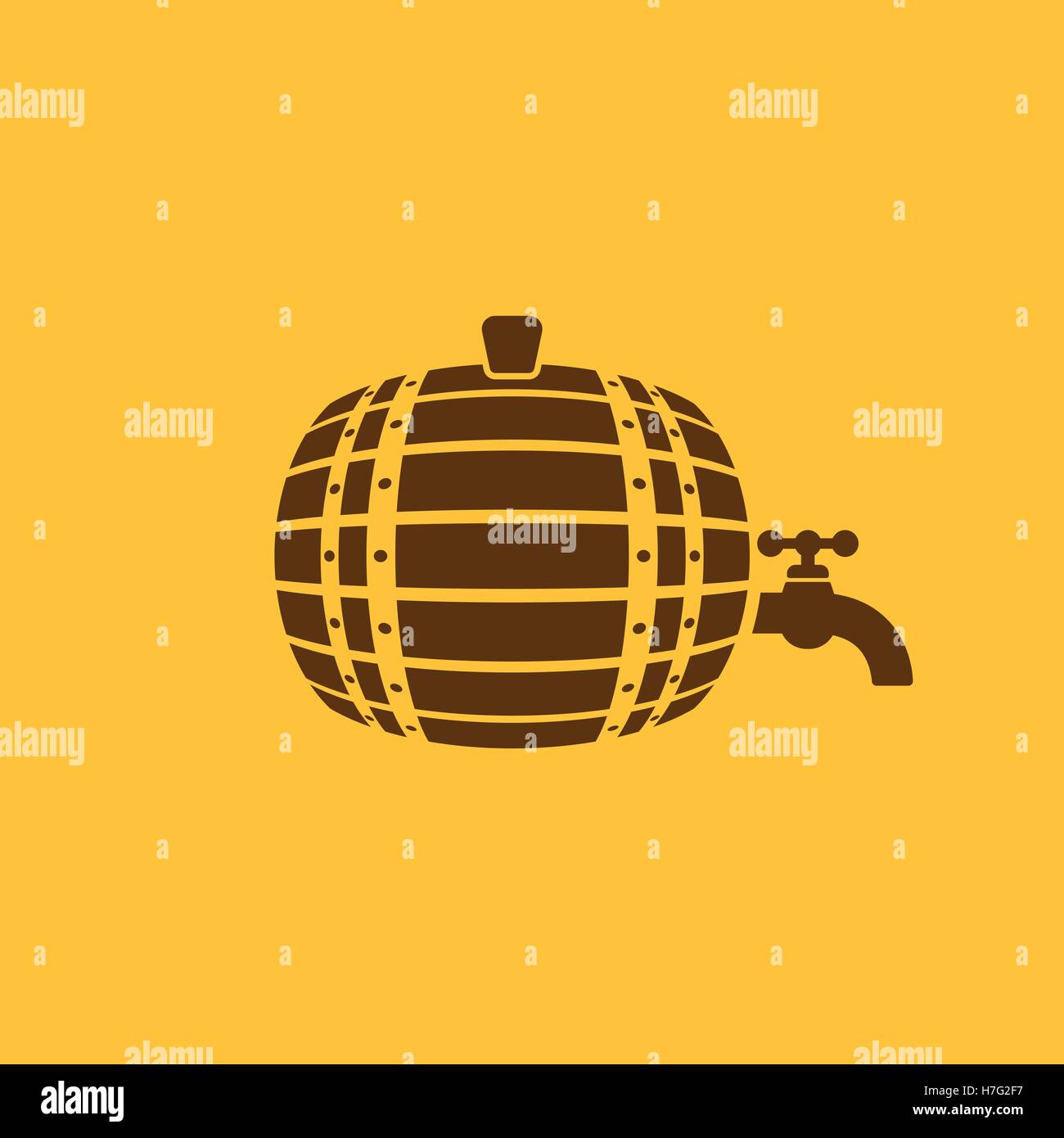 The Barrel icon. Cask and keg, beer, Barrel symbol. UI. Web. Logo. Sign ...