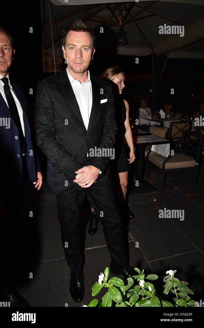 Ewan McGregor arrives for dinner at the restaurant Taste following the ...
