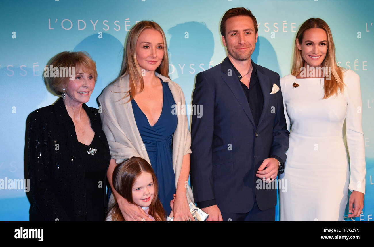 Francine Cousteau, Alexandra Cousteau, Philippe Cousteau and his wife ...