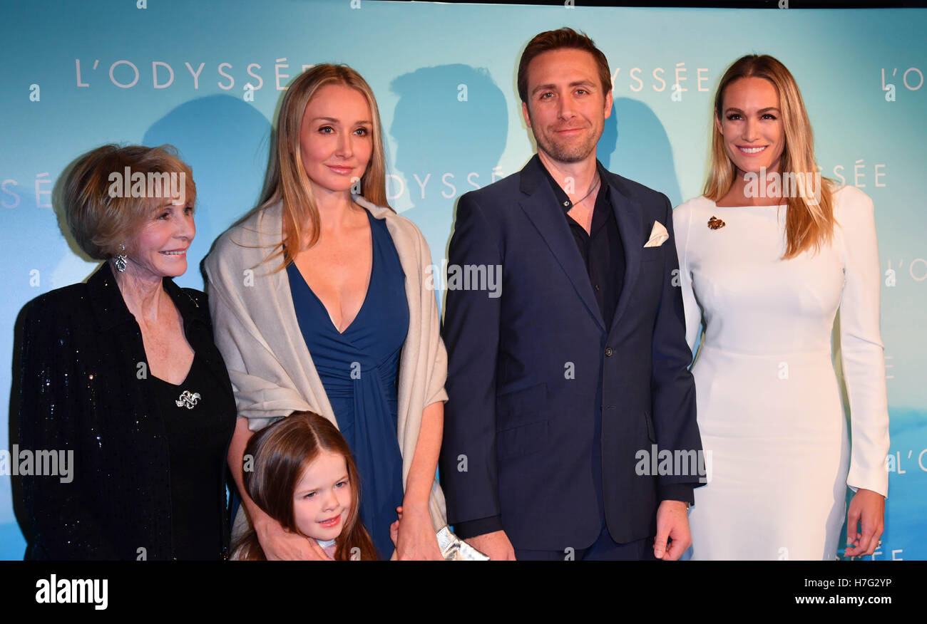 Francine Cousteau, Alexandra Cousteau, Philippe Cousteau and his wife ...