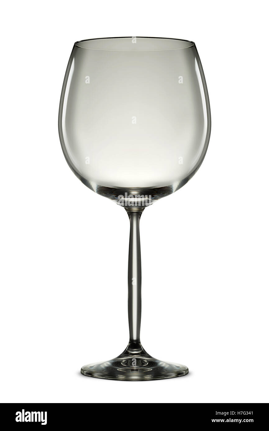 Empty wine glass on white Stock Photo - Alamy