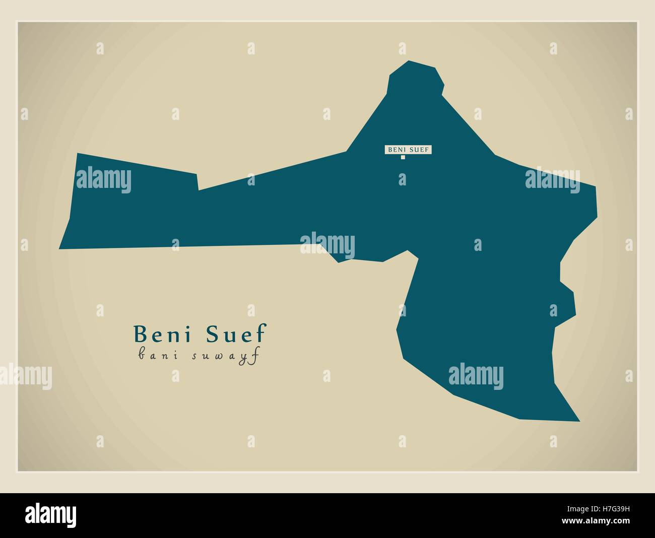 Modern Map - Beni Suef EG Stock Vector Image & Art - Alamy