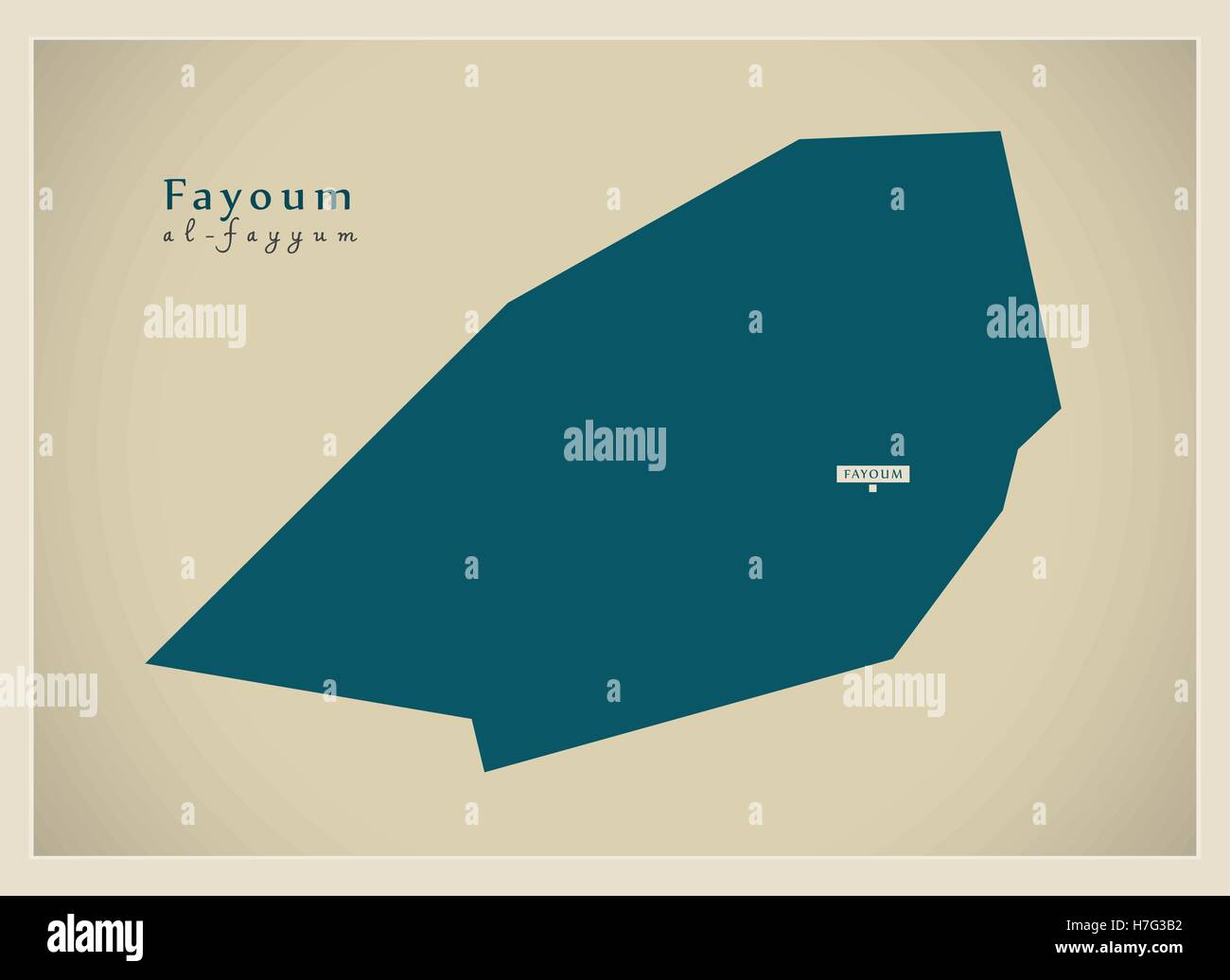 Modern Map - Fayoum EG Stock Vector Image & Art - Alamy