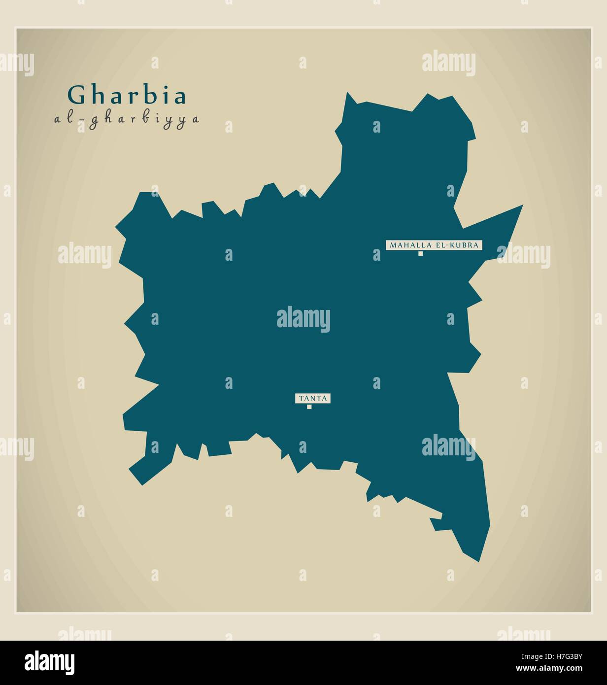 Modern Map - Gharbia EG Stock Vector Image & Art - Alamy