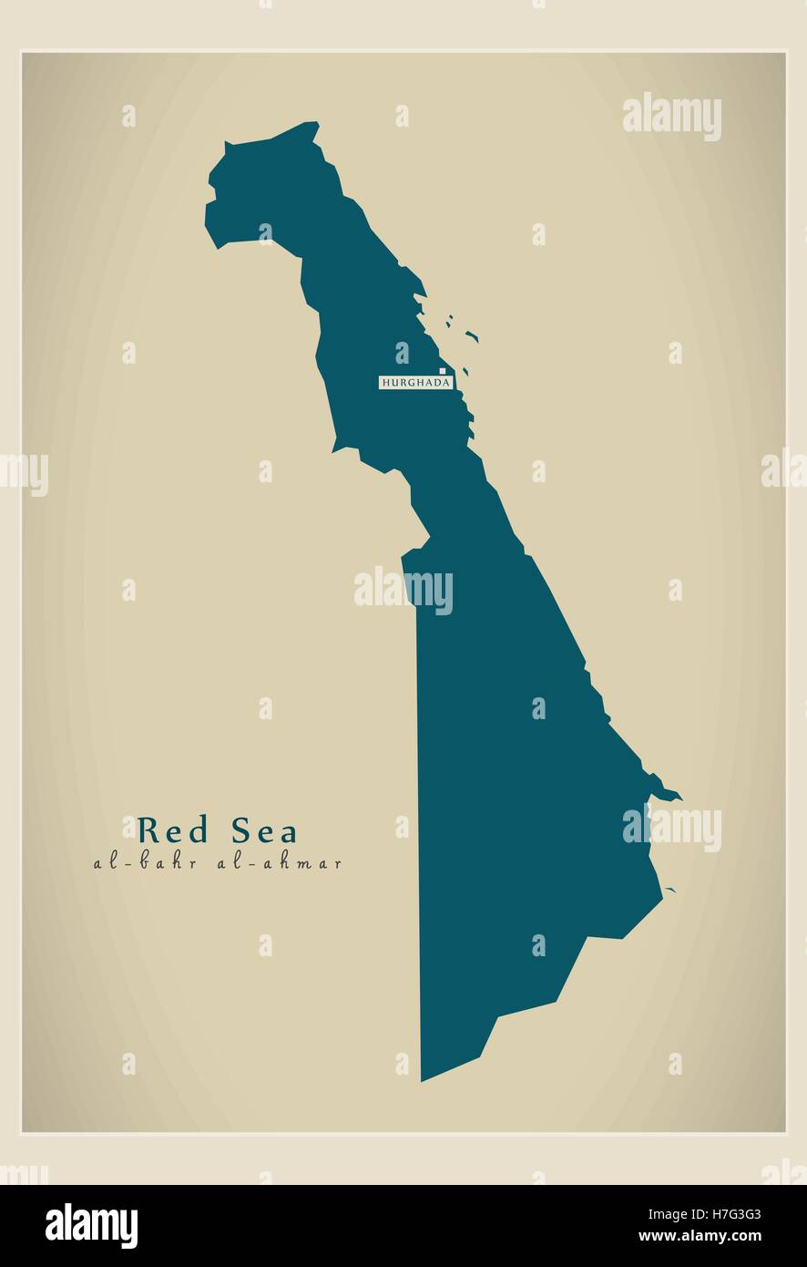 Red sea map Stock Vector Images - Alamy