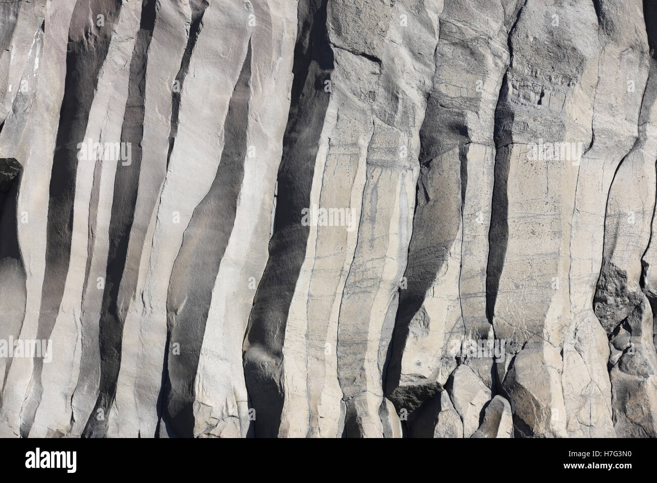 Azores basalt wall in Sao Jorge. Faja do Ouvidor. Portugal. Horizontal ...