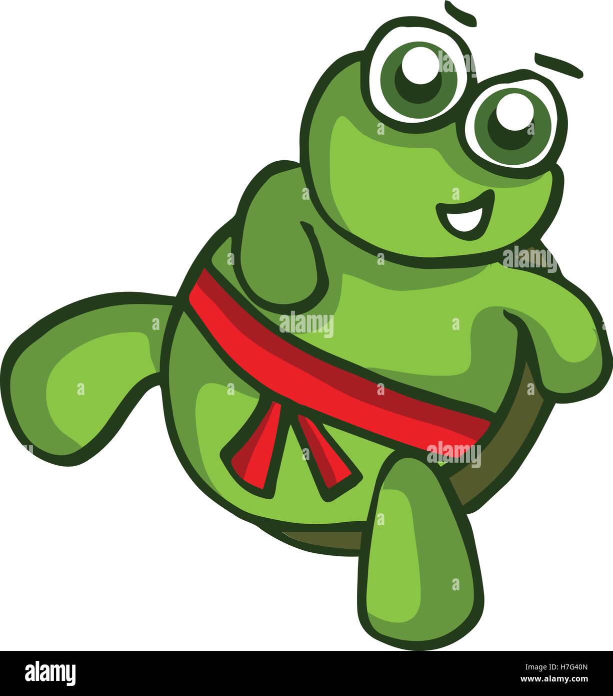 Vector illustration of smiling cartoon turtle collection Stock Vector ...