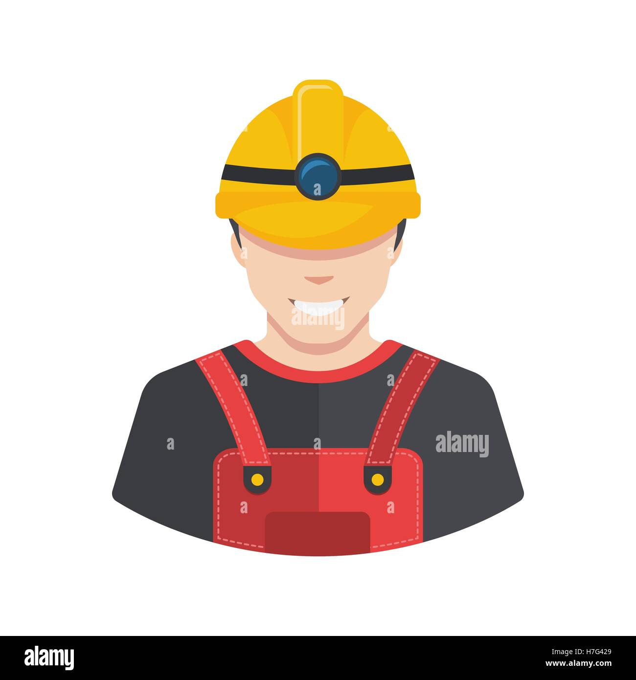 Male builder avatar character vector Stock Vector Images - Alamy