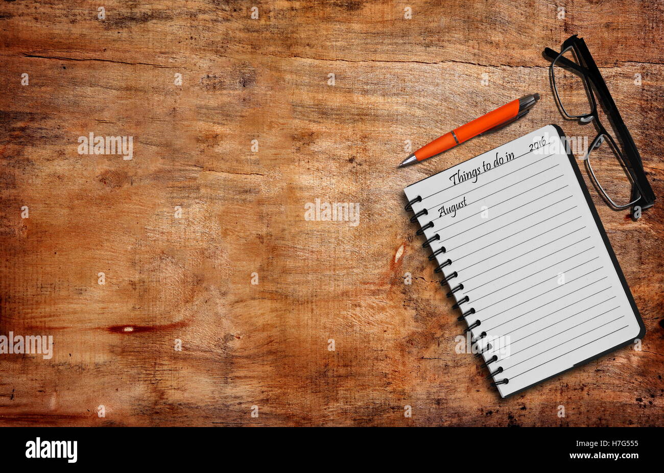 notepad with things to do in 2016 Stock Photo - Alamy