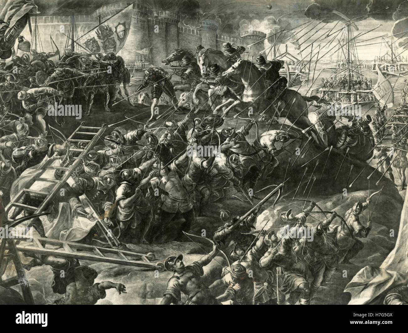 The battle of Zadar, painting by Tintoretto Stock Photo - Alamy