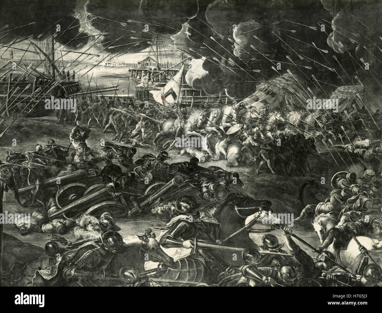 The battle of Zadar, painting by Tintoretto Stock Photo - Alamy