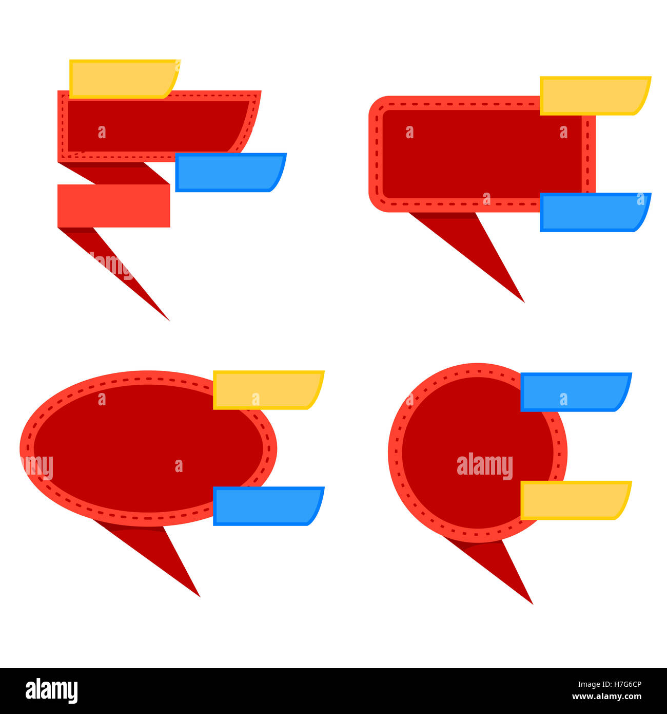 Set of Red Banners Stock Photo - Alamy