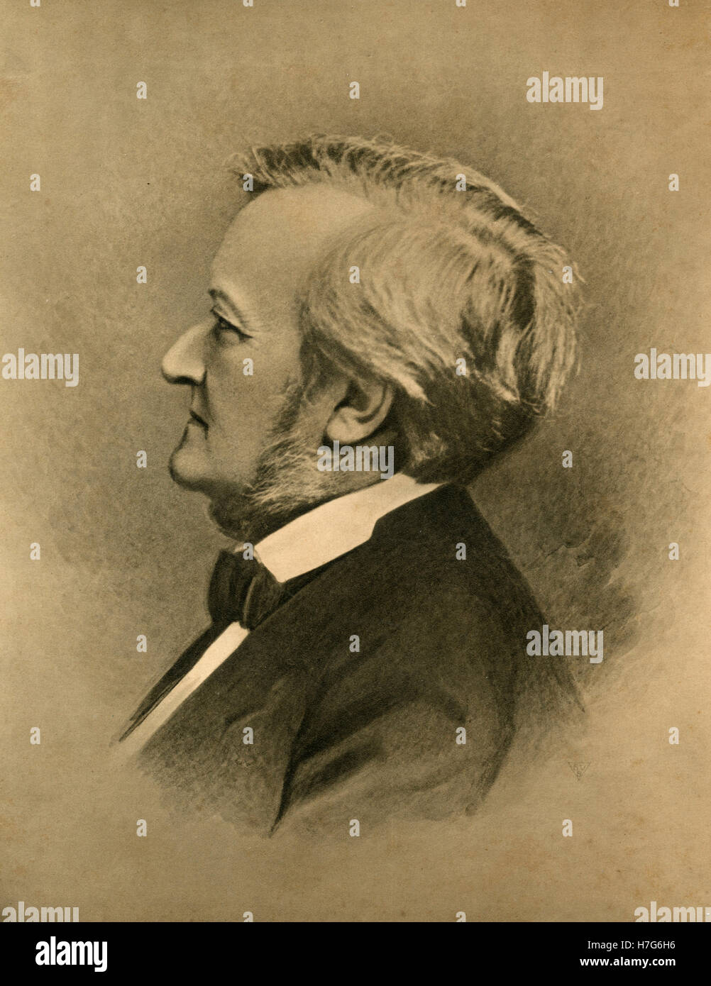 Portrait of German composer Richard Wagner Stock Photo - Alamy