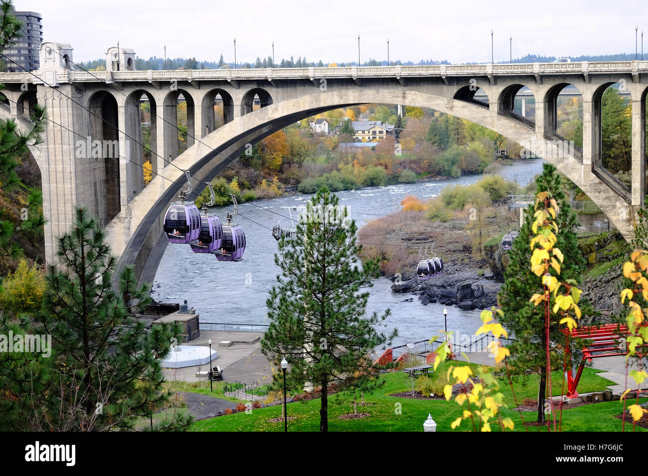 The Monrore Street Bridge, Spokane, Washington Stock Photo - Alamy