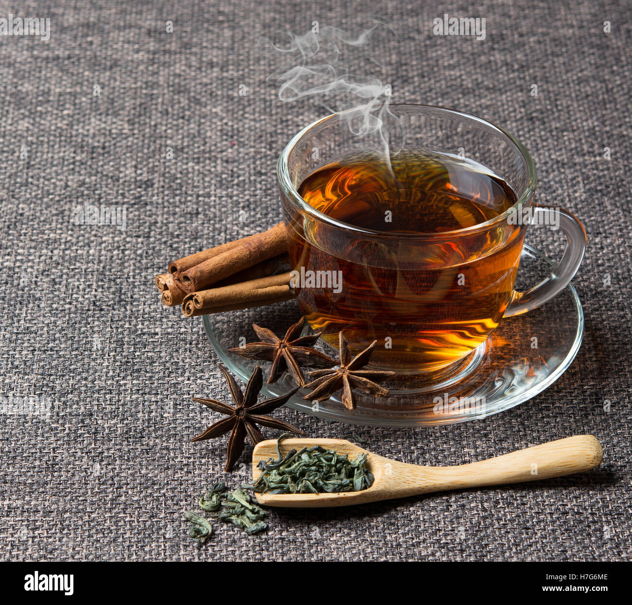 Cup of strong green tea Stock Photo - Alamy