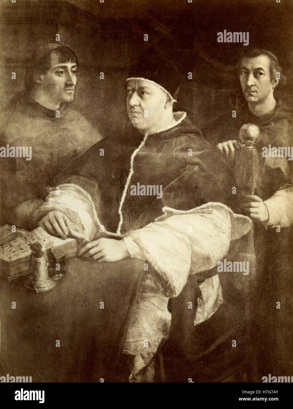 Portrait of Pope Leo X, Painting by Raphael Stock Photo - Alamy