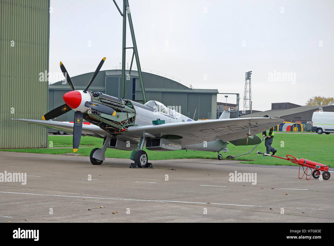 Battle of Britain Memorial Flight (BBMF) Spitfire undergoing ...