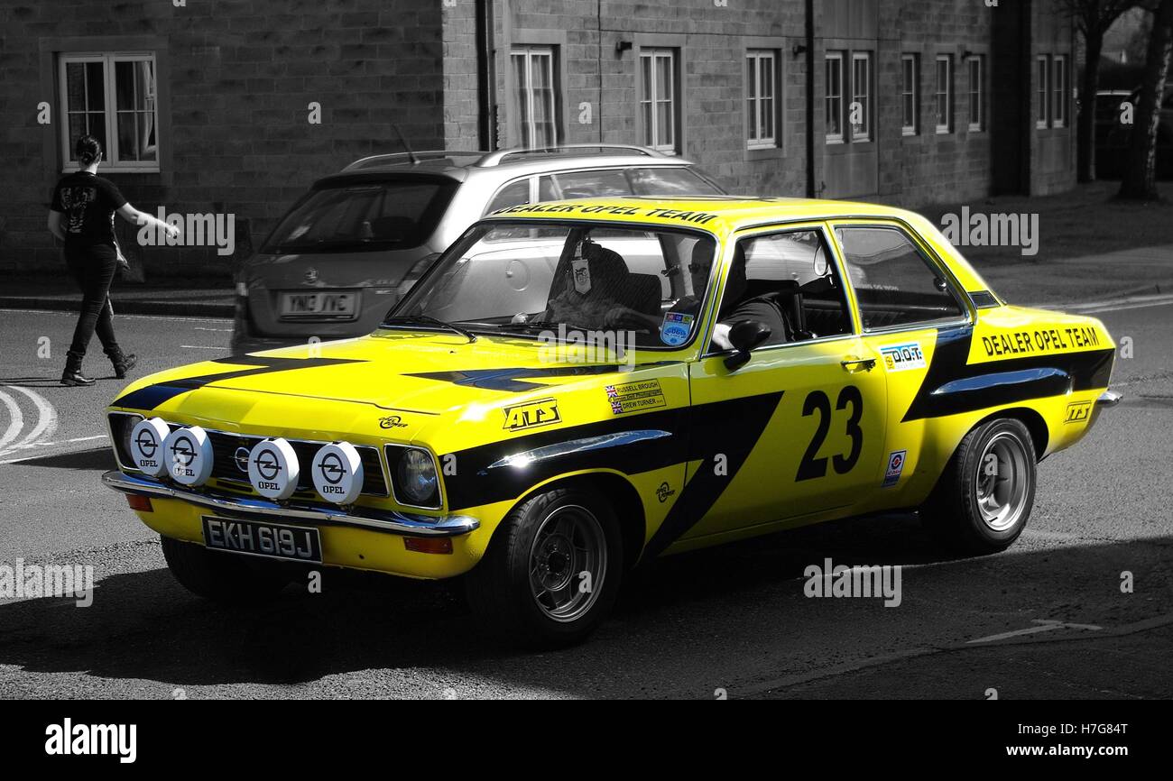 yellow vintage Opel car Stock Photo - Alamy