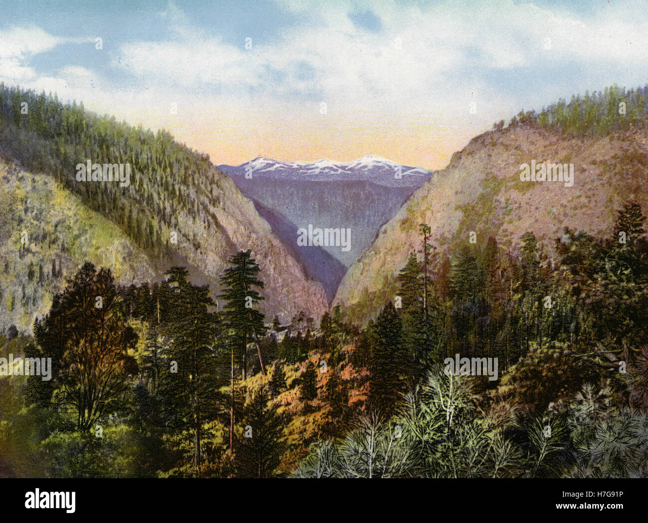 Lover's Leap, Blue Canon, USA illustration Stock Photo - Alamy