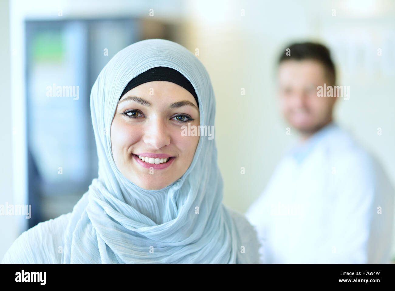 Confident Muslim medical student pose at hospital Stock Photo - Alamy