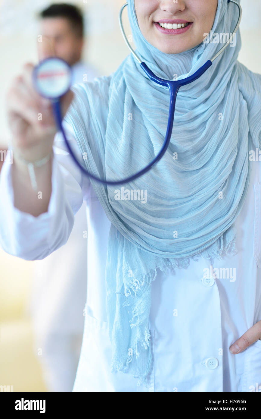 Confident muslim medical student pose hi-res stock photography and ...