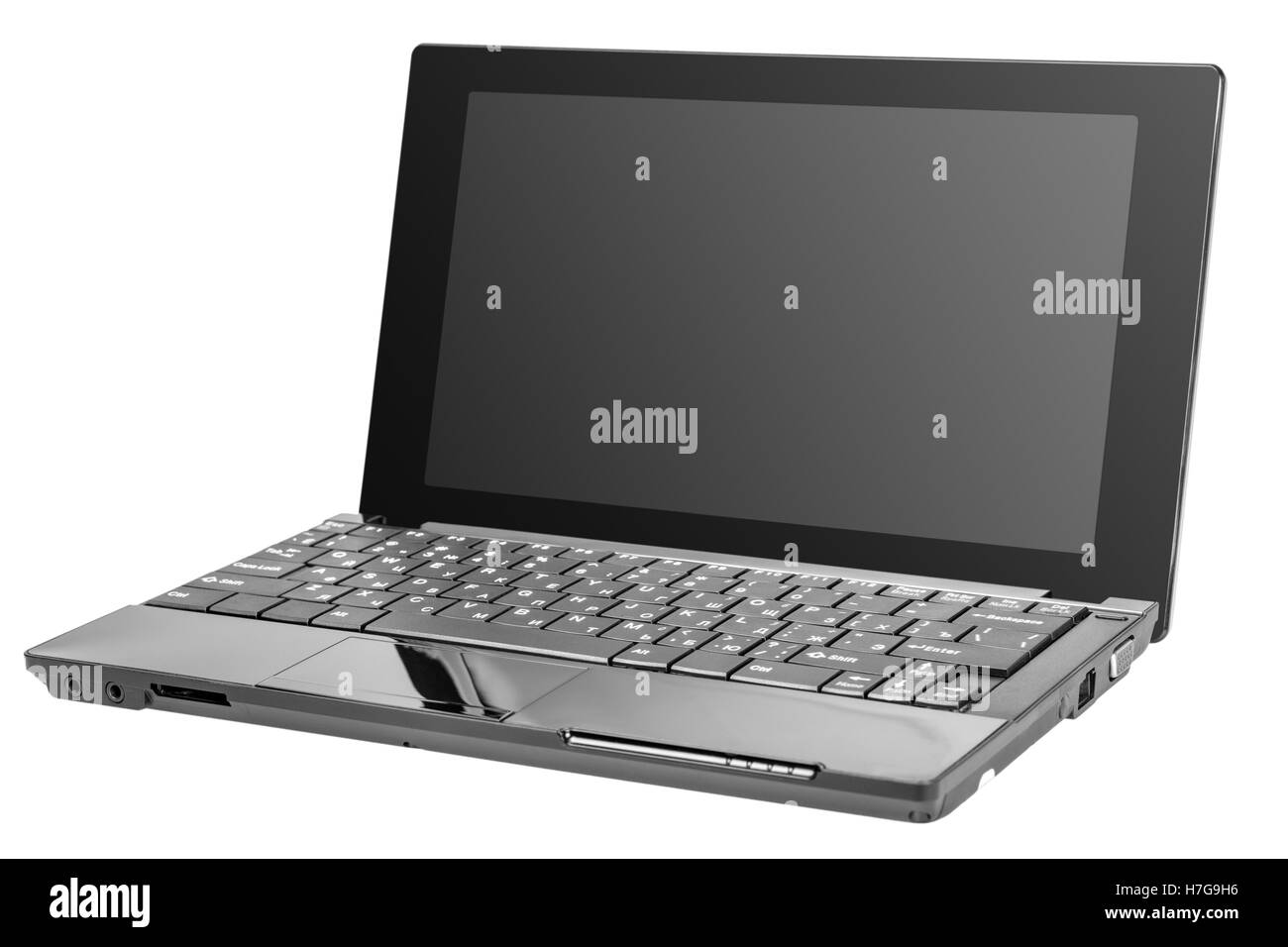 Electronic collection - Modern open laptop (netbook) computer isolated ...