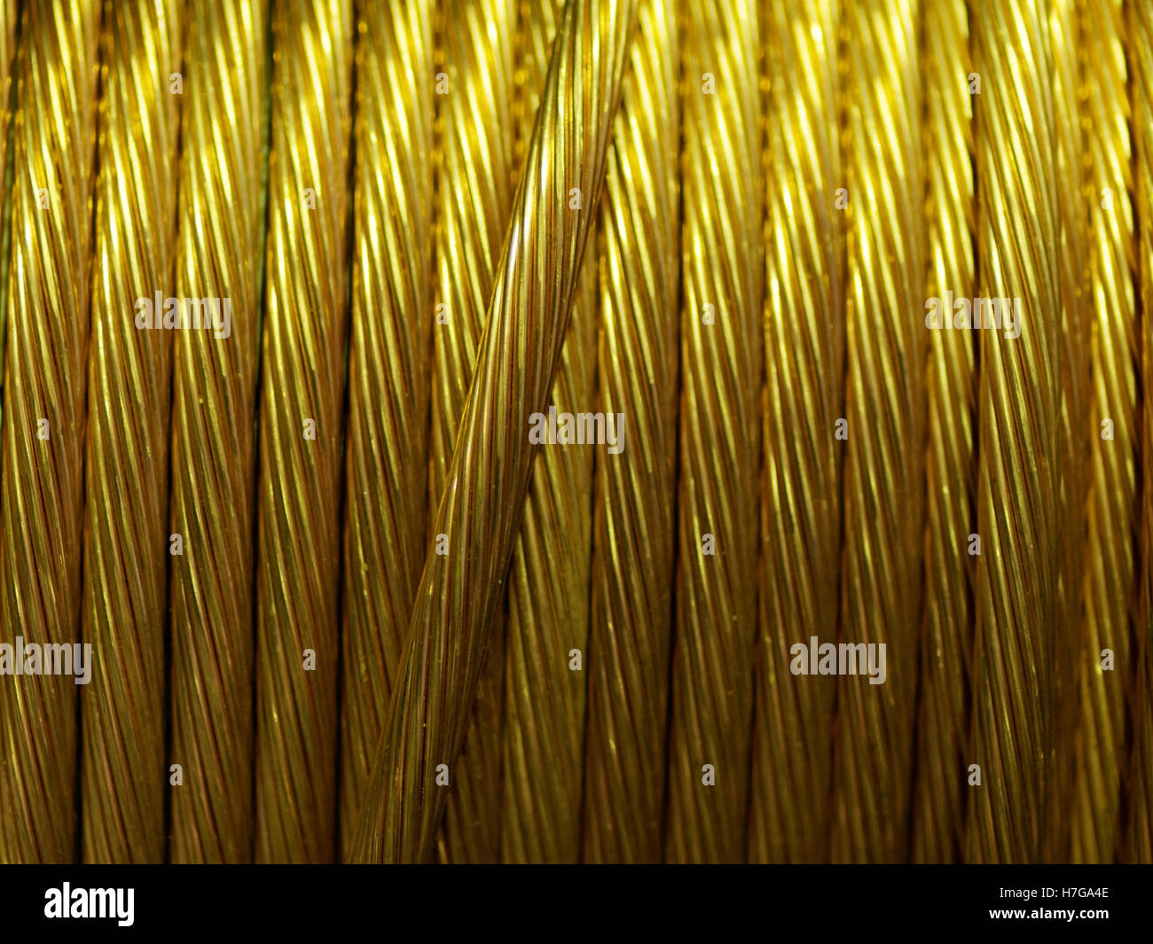 Pure copper wire detail Stock Photo - Alamy