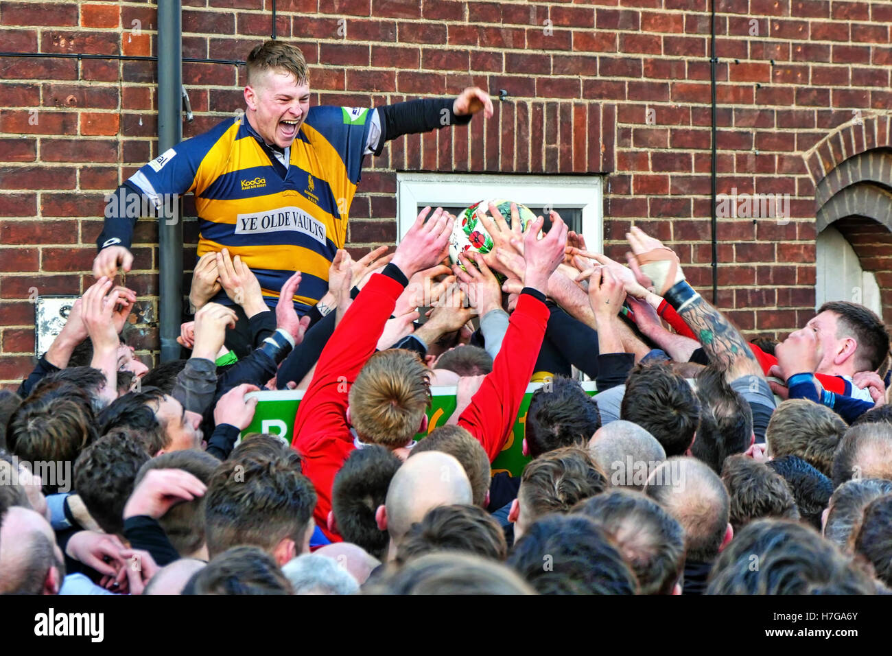 Ashbourne Royal Shrovetide Medieval Football match Derbyshire Peak ...