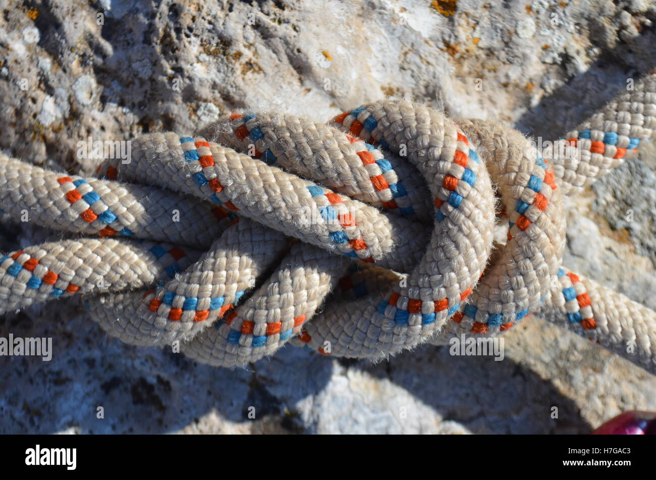 classic figure eight rope knot Stock Photo - Alamy