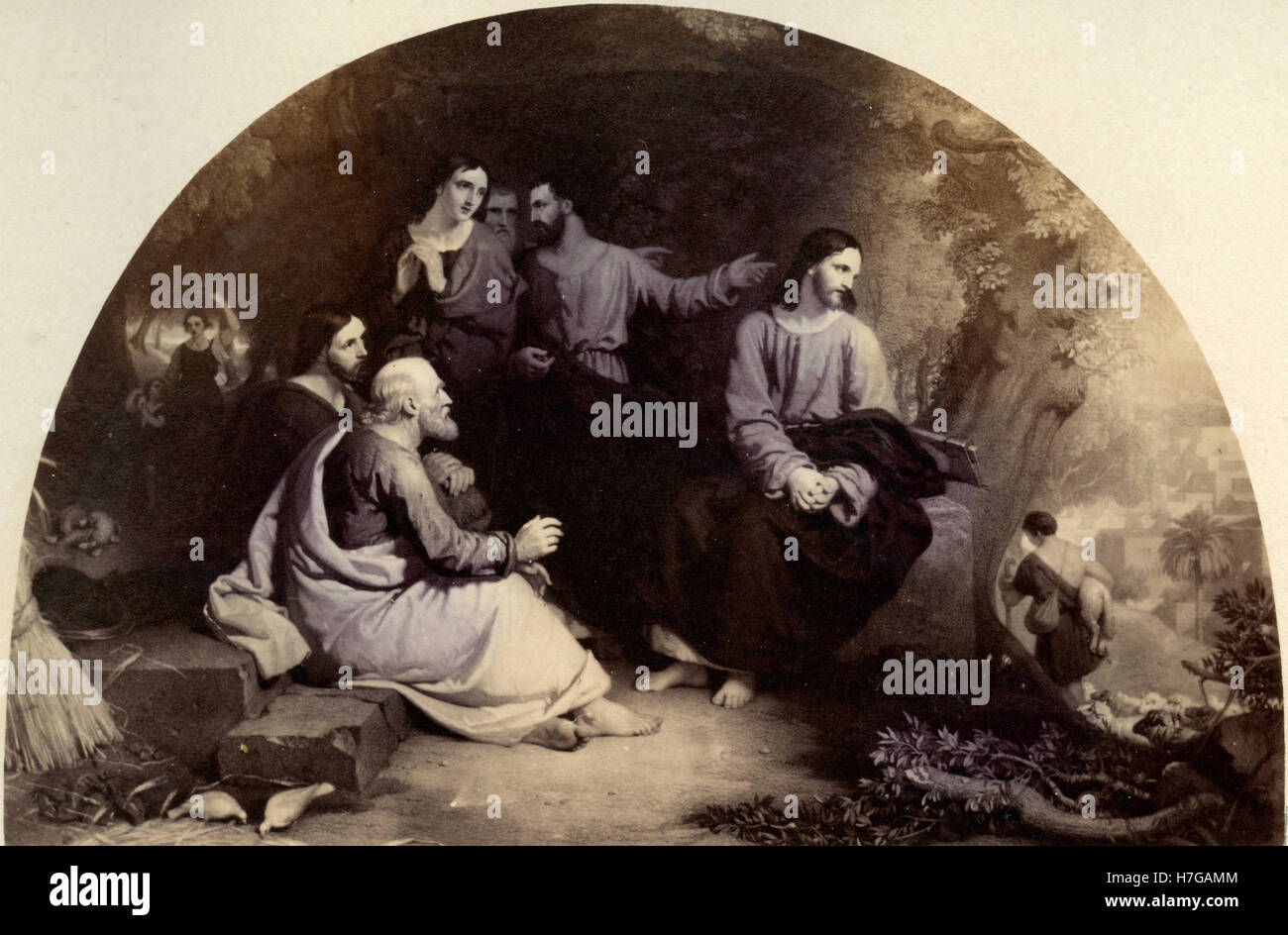 Christ lamenting over Jerusalem, painting by Lock Eastlake Stock Photo ...