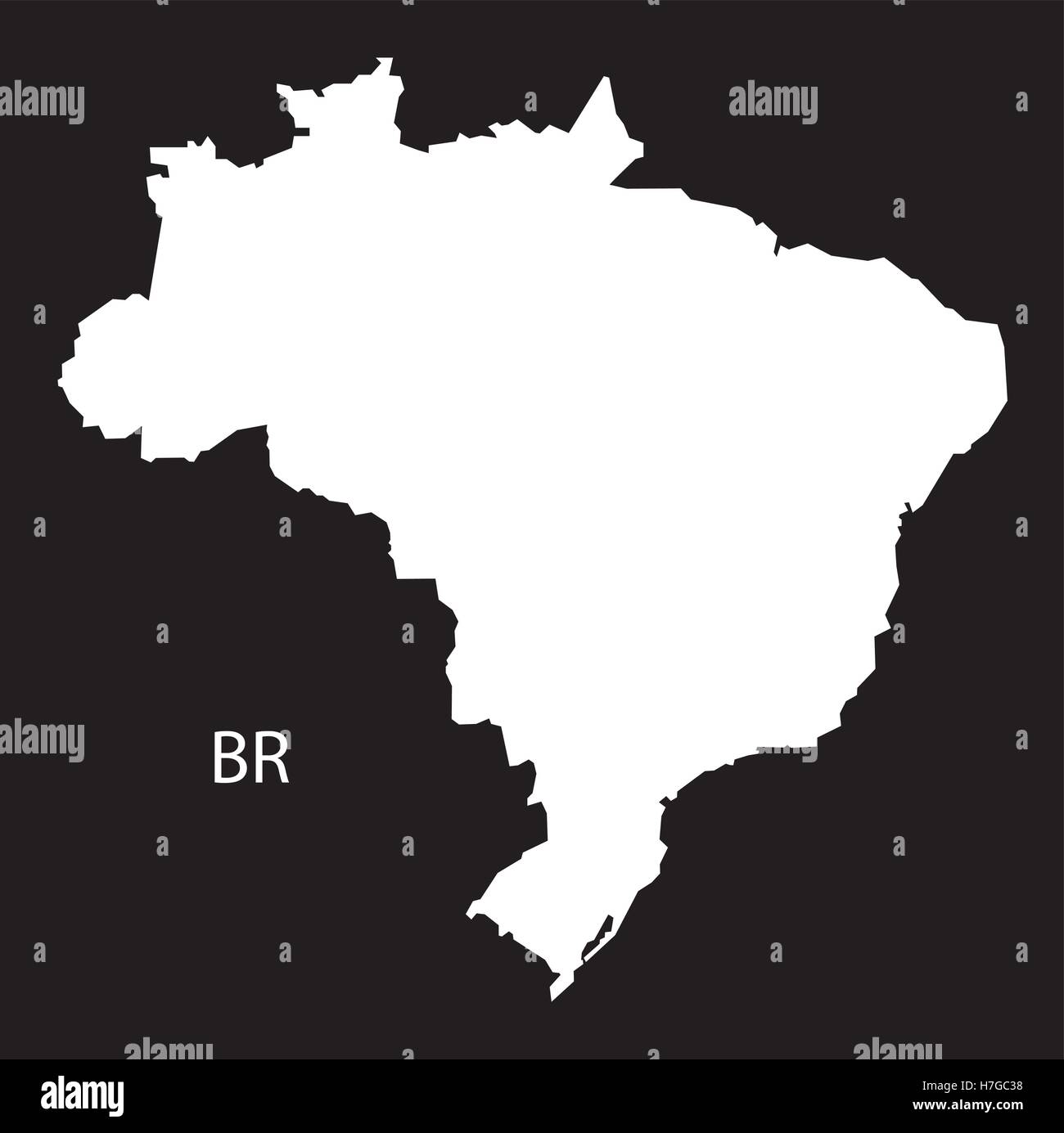 Brazil states map hi-res stock photography and images - Alamy