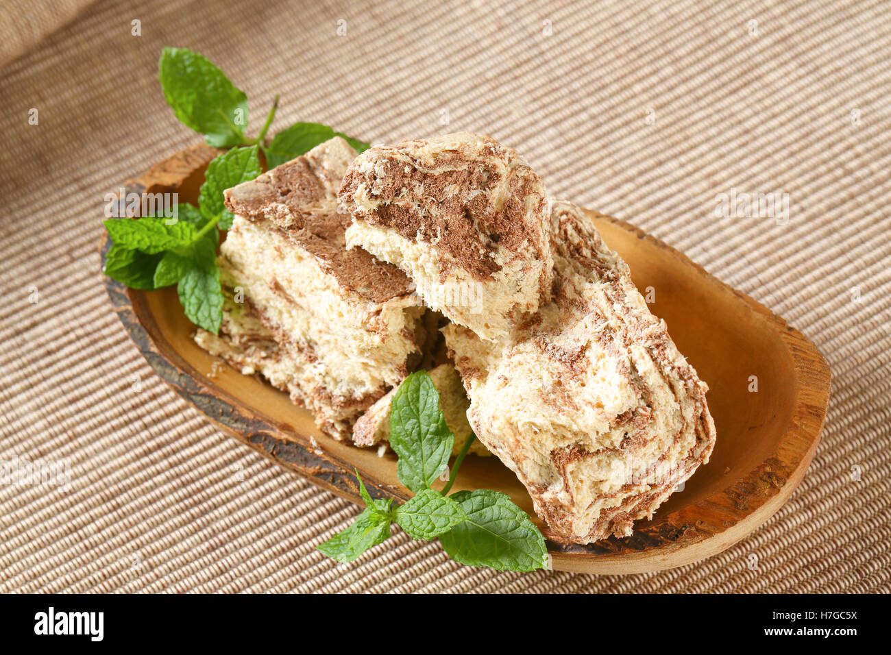 Marble sesame halva with cocoa Stock Photo - Alamy