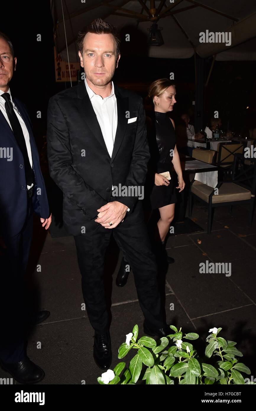Ewan McGregor arrives for dinner at the restaurant Taste following the ...