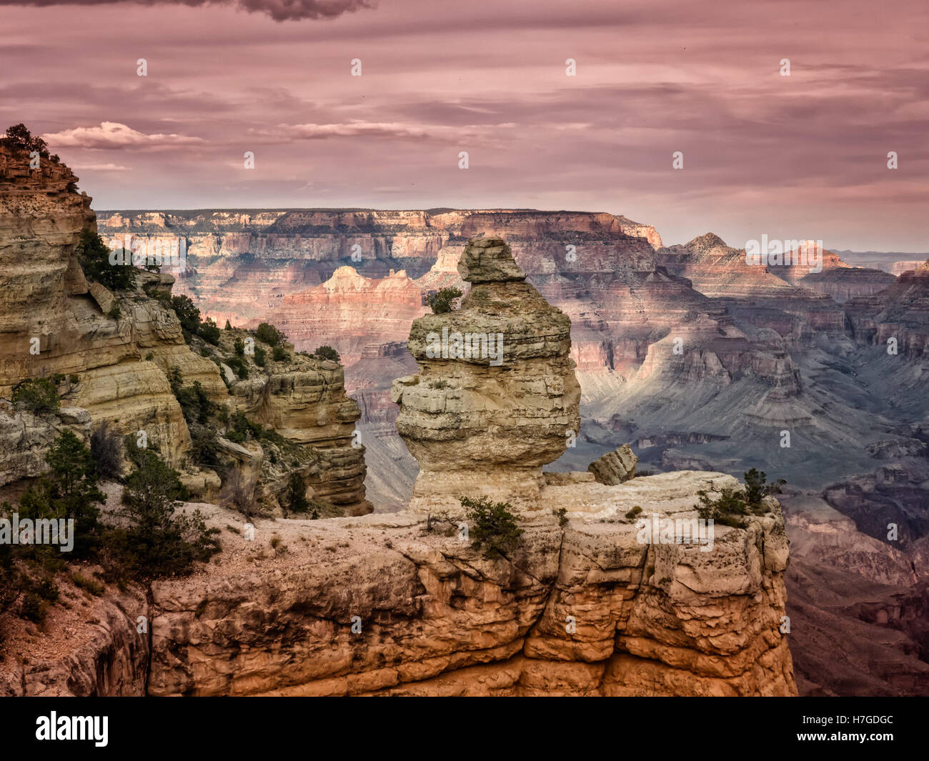 Arizona sunset Grand Canyon National Park Mother Point in USA Stock ...