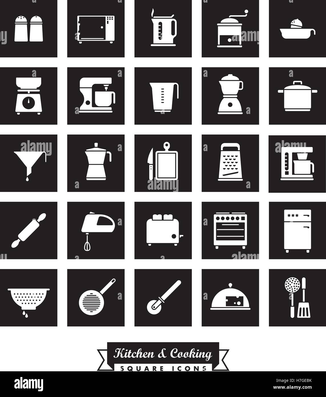 Kitchen utensil set Stock Vector Images - Alamy