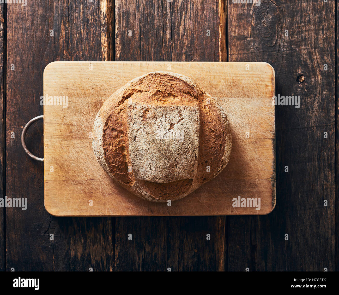 Homemade bread on wooden hi-res stock photography and images - Alamy