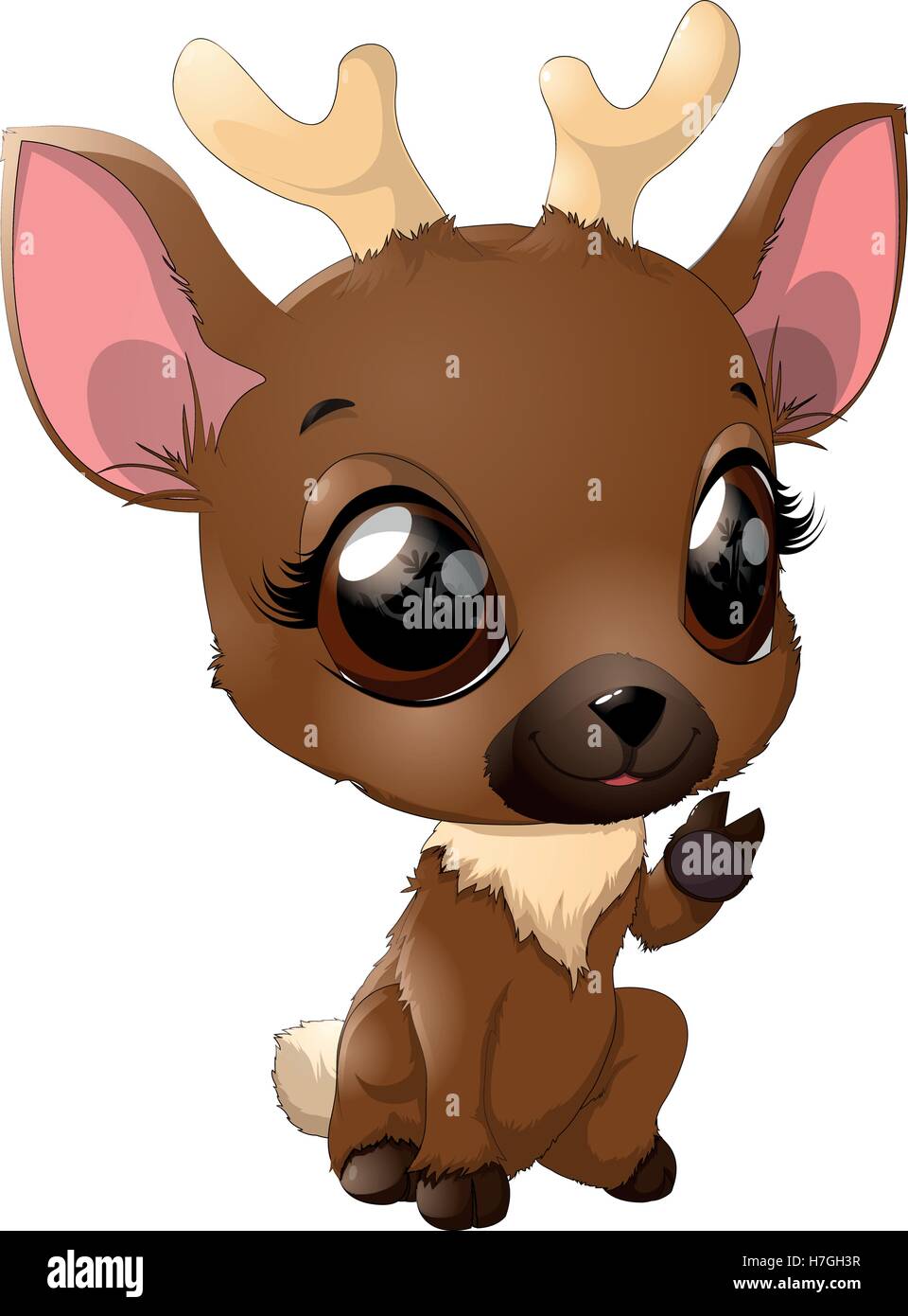 cartoon small deer Stock Vector Image & Art - Alamy