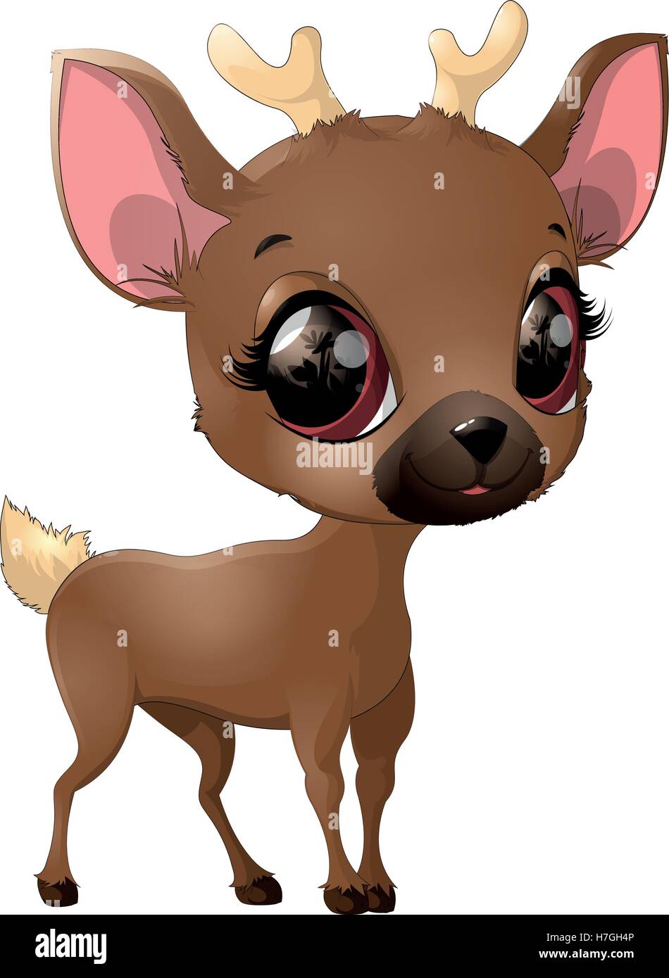 cartoon small deer Stock Vector Image & Art - Alamy