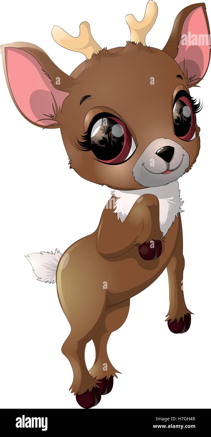 cartoon small deer Stock Vector Image & Art - Alamy
