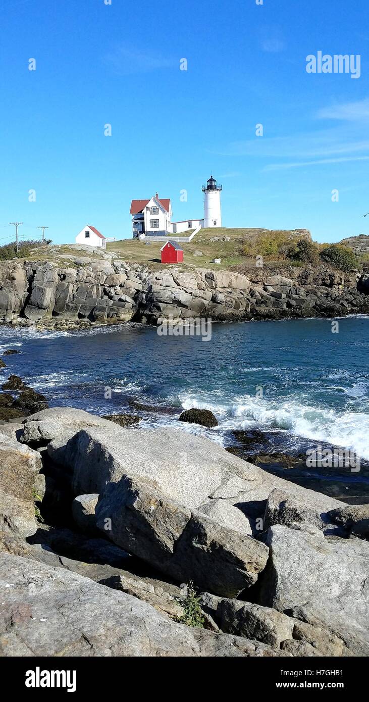 Lighthouse on the cliff outdoors Stock Photo - Alamy