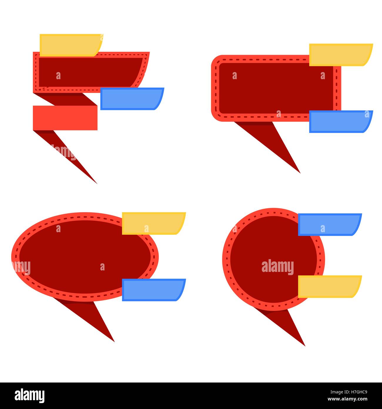 Set of Red Banners Stock Vector Image & Art - Alamy