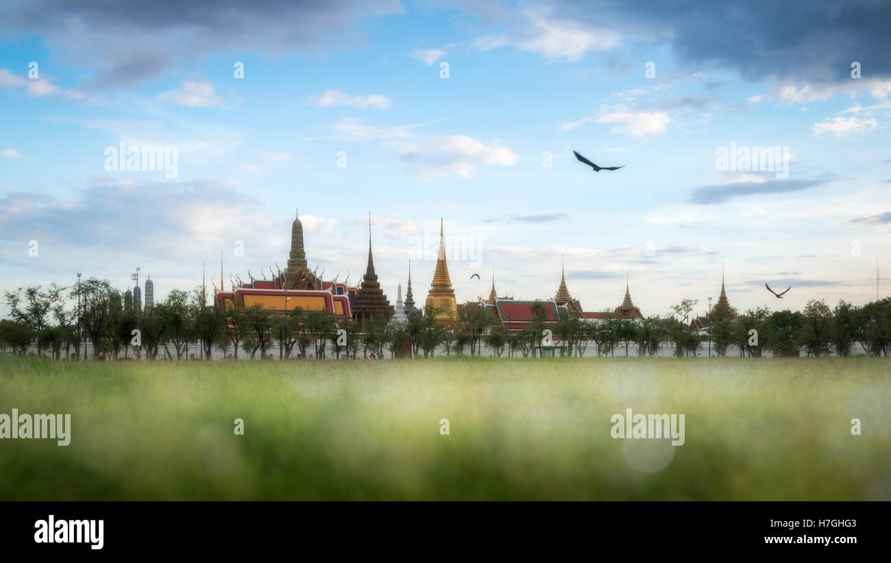 Wat Phra Kaew - the Temple of Emerald Buddha in Bangkok, Thailand Stock ...