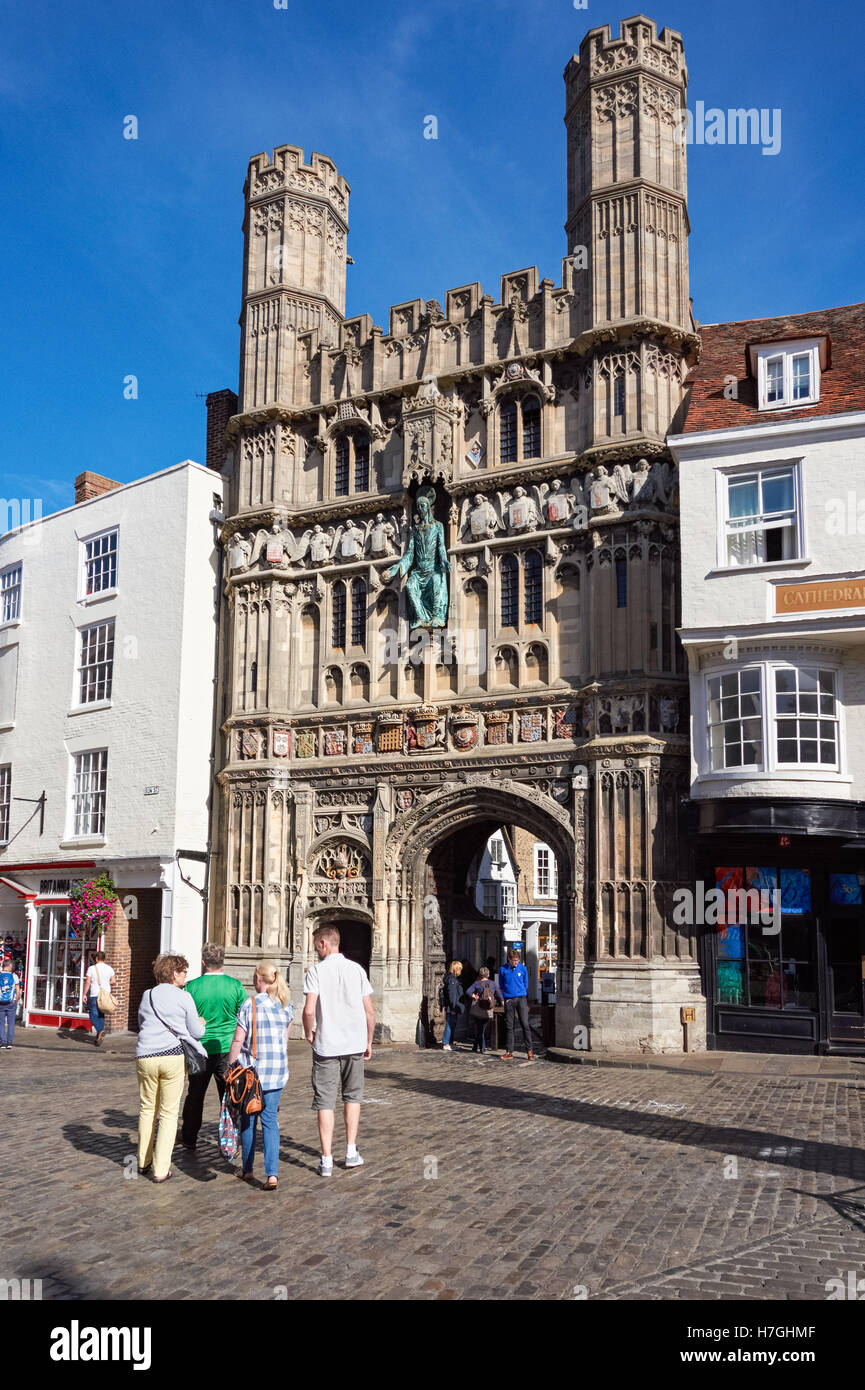 Christ Church Gate in Canterbury Kent England United Kingdom UK Stock ...