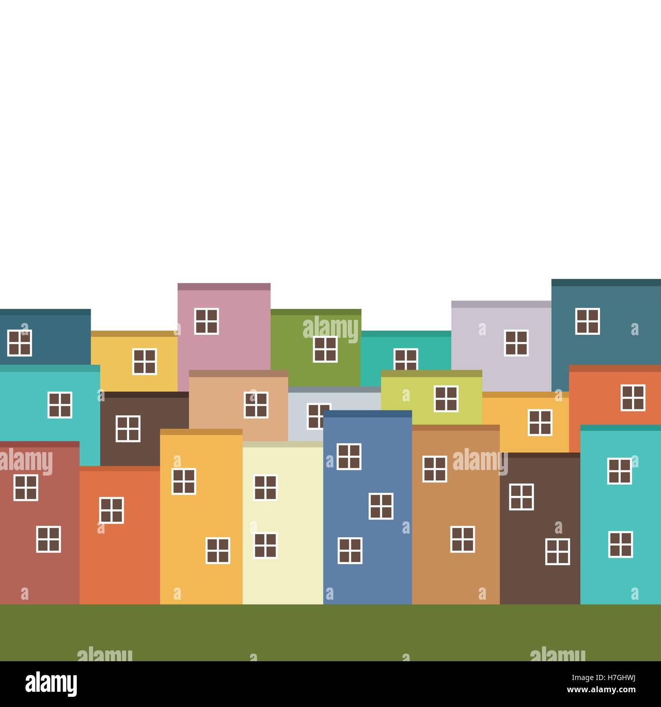 Modern Colorful City Concept Stock Vector Image & Art - Alamy