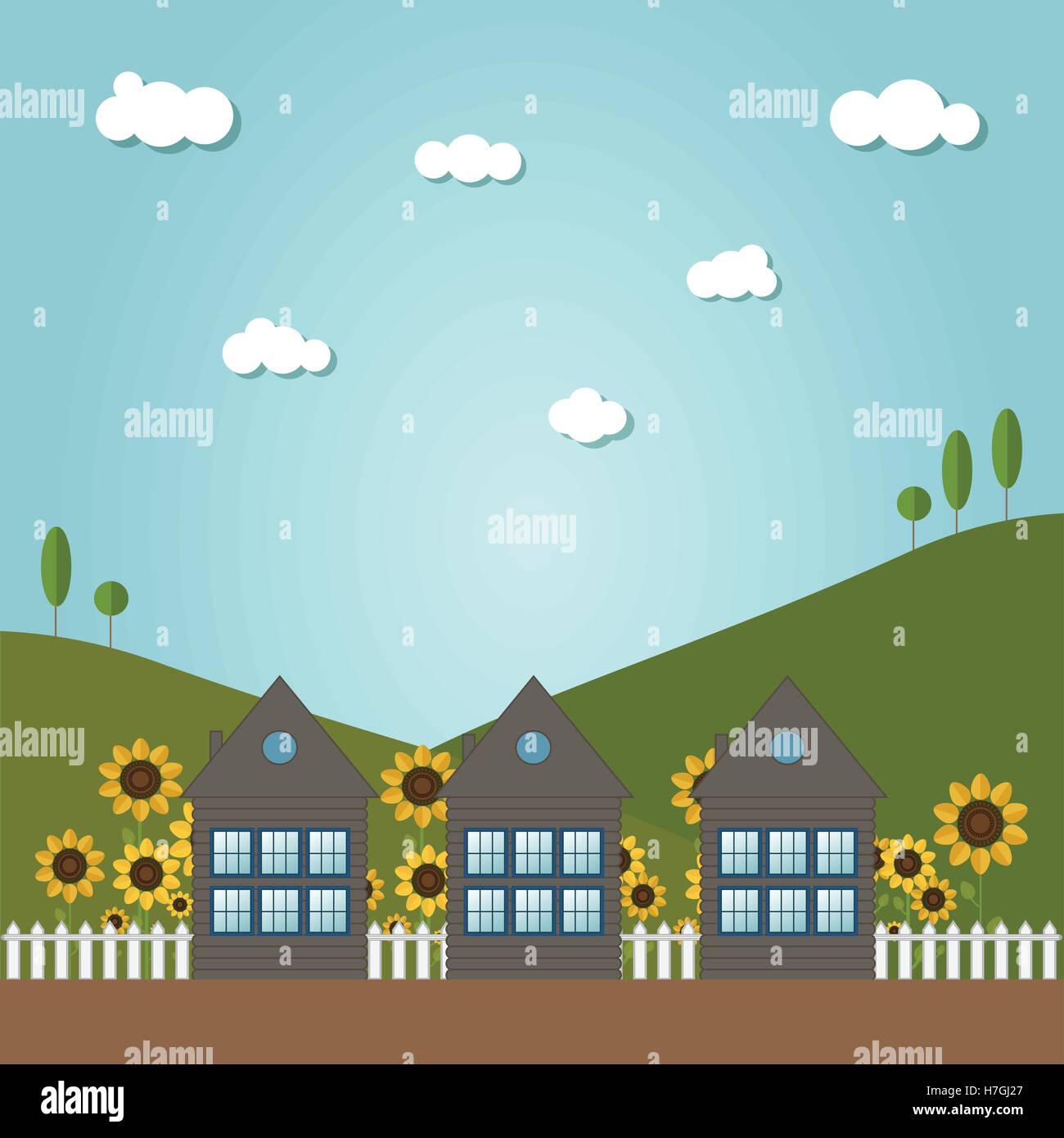 Colorful Houses. Real Estate Concept Stock Vector Image & Art - Alamy