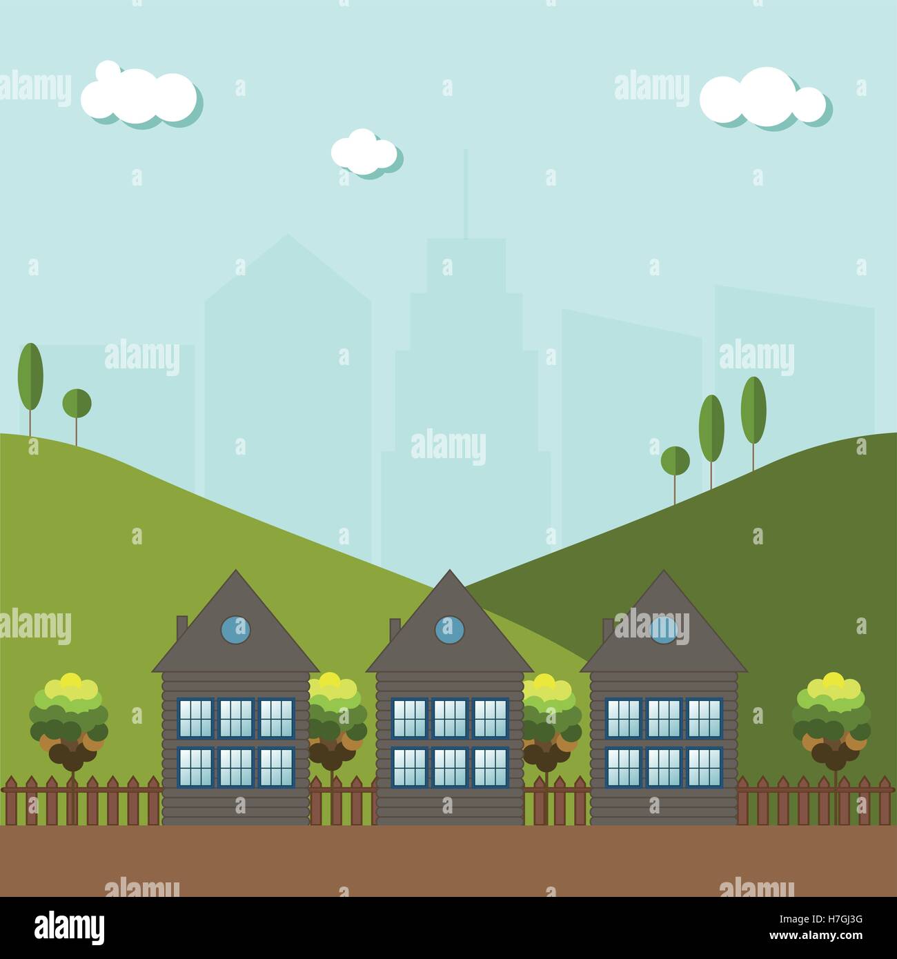 Colorful Houses. Real Estate Concept Stock Vector Image & Art - Alamy