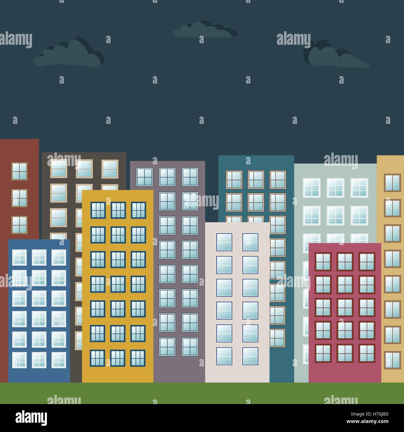 Modern Colorful City Concept Stock Vector Image & Art - Alamy