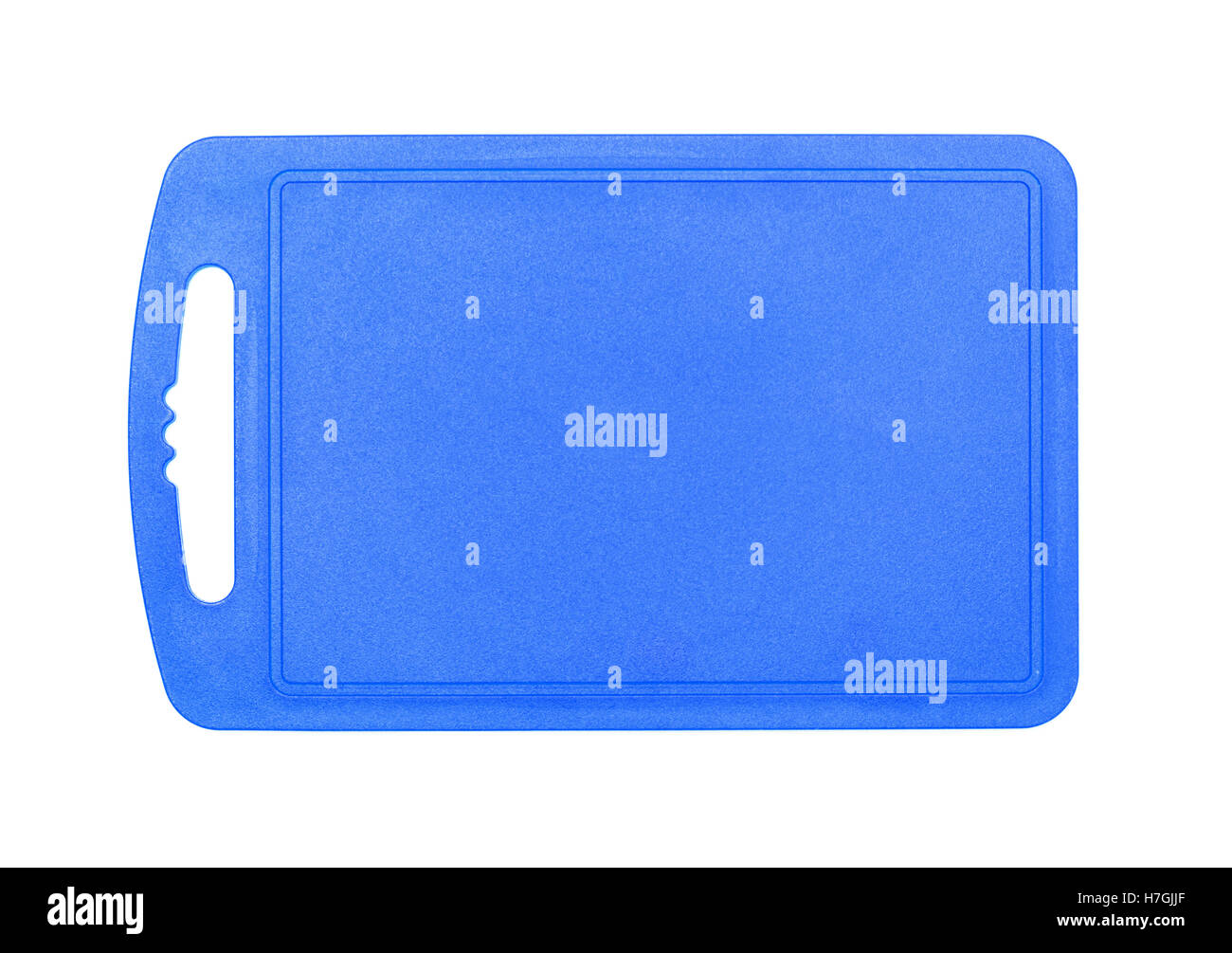 Blue plastic cutting board isolated on white background Stock Photo - Alamy